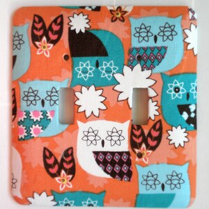 RETRO OWL PRINT Double Light Switch Plate Wall Decor - Etsy