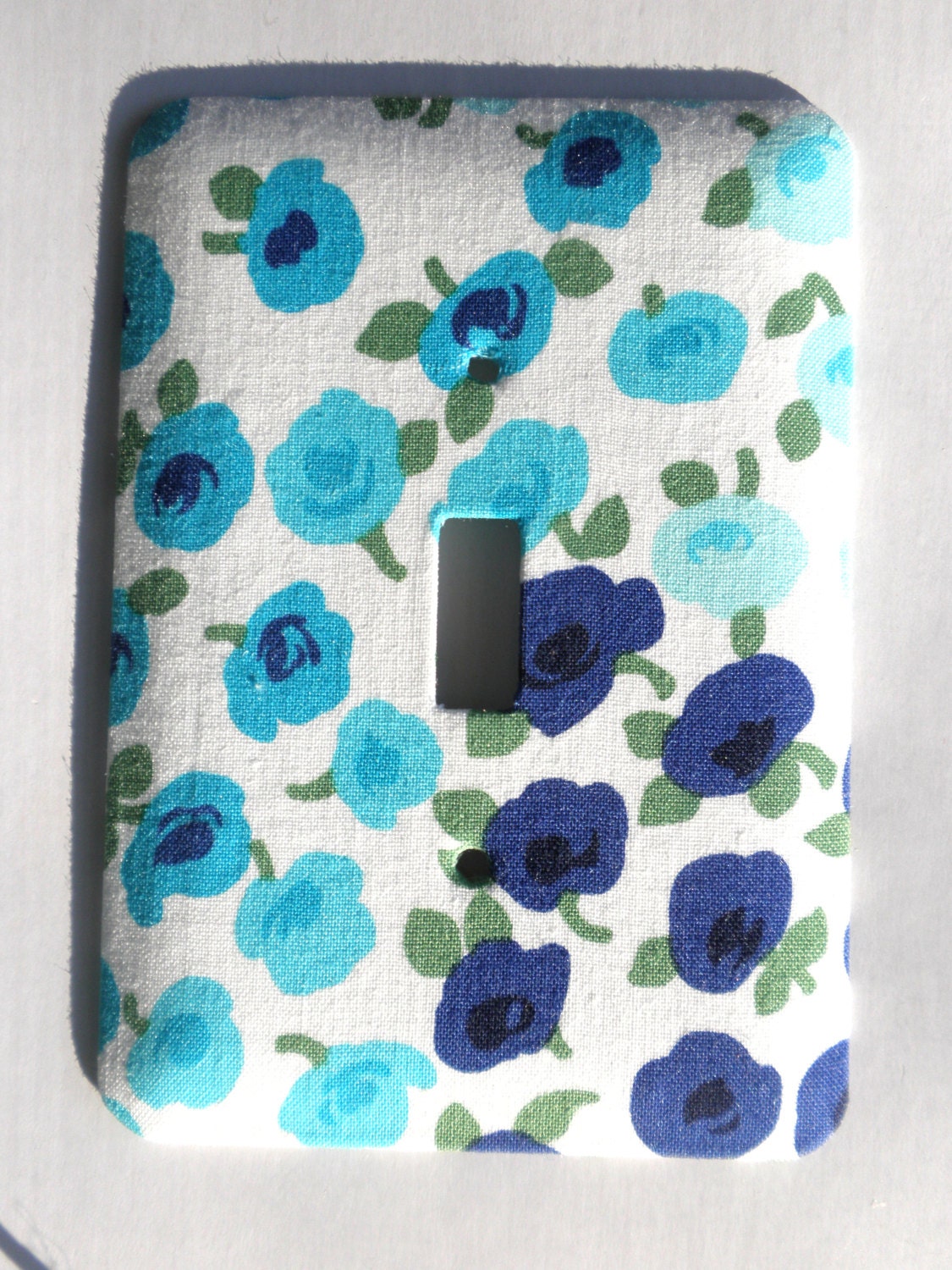 Blue and White Floral Print Light Switch Plate Micheal Miller - Etsy