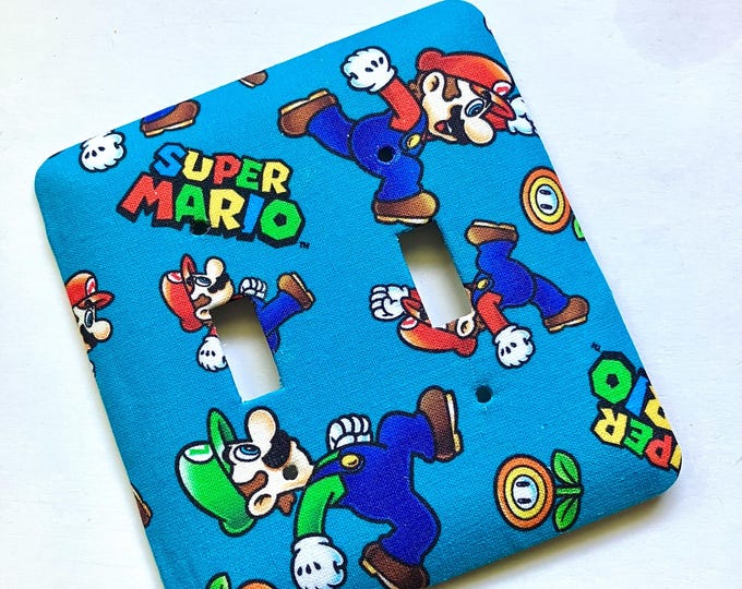 Super Mario Print Double Light Switch Plate Cover - Etsy