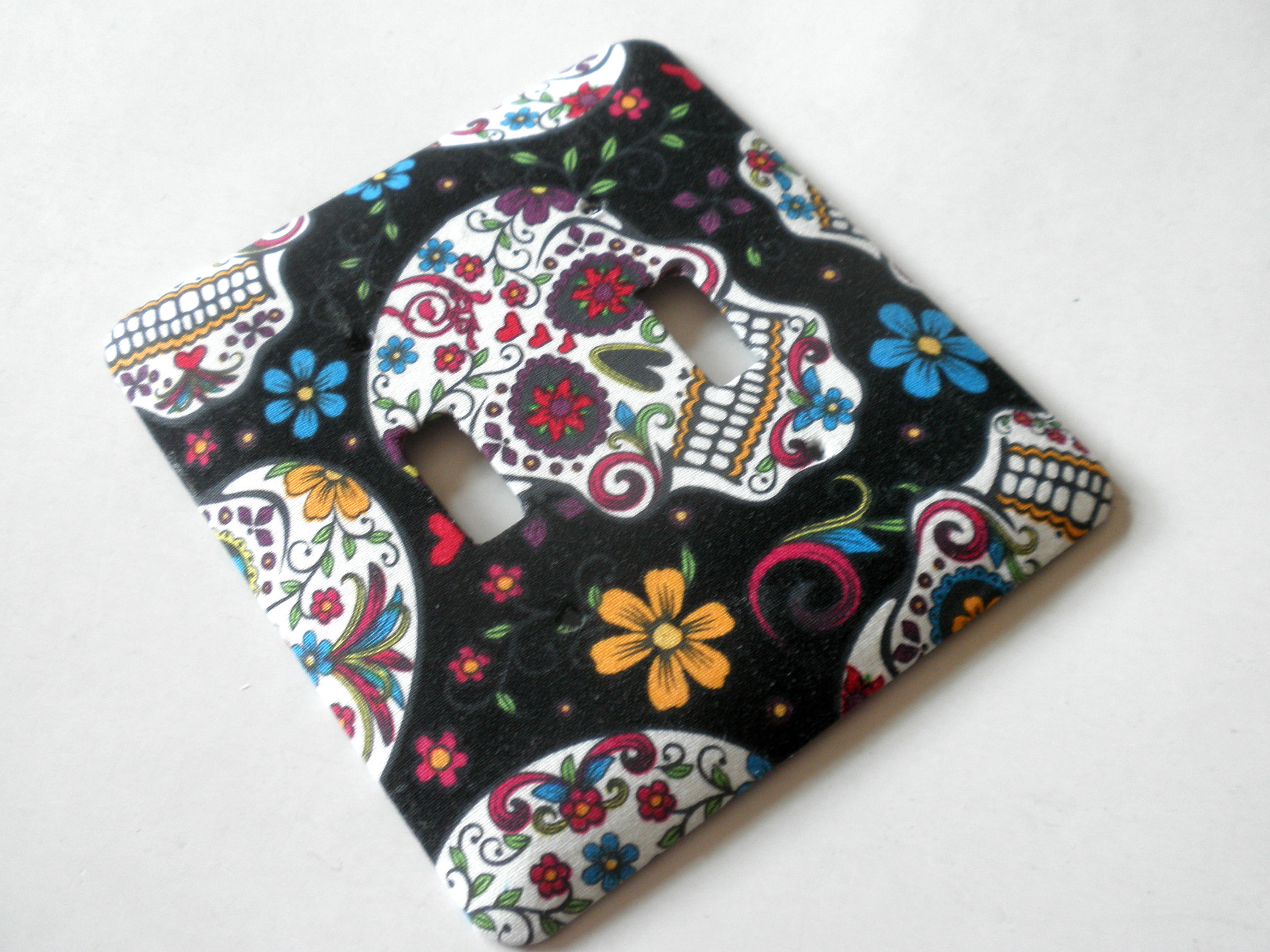 SUGAR SKULL Double Metal Light Switch Plate Wall Decor - Etsy