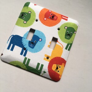 HAPPY LIONS Print Double Light Switch Plate Switchplate - Etsy