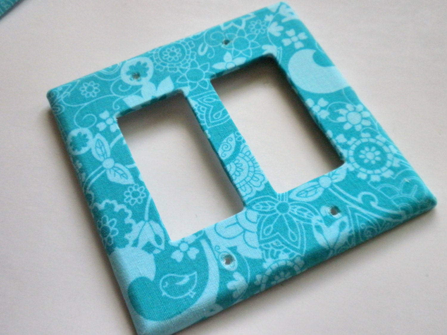 Wall Decor Teal Paisley Double Rocker Switch Plate Switchplate - Etsy