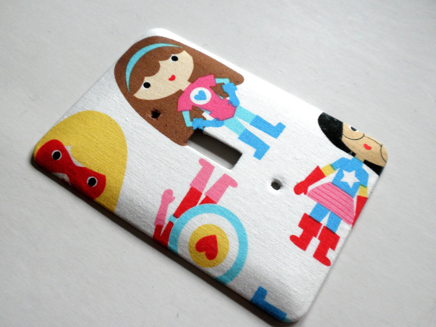 Super Kids Super Girl Primary Color Light Switch Plate Wall - Etsy