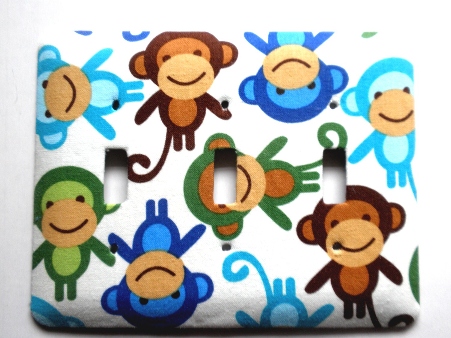 MONKEY Print Triple Light Switch Plate Switchplate in "urban Zoologie ...