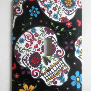 SUGAR SKULL Multi Color Single Light Switch Plate Wall Decor - Etsy