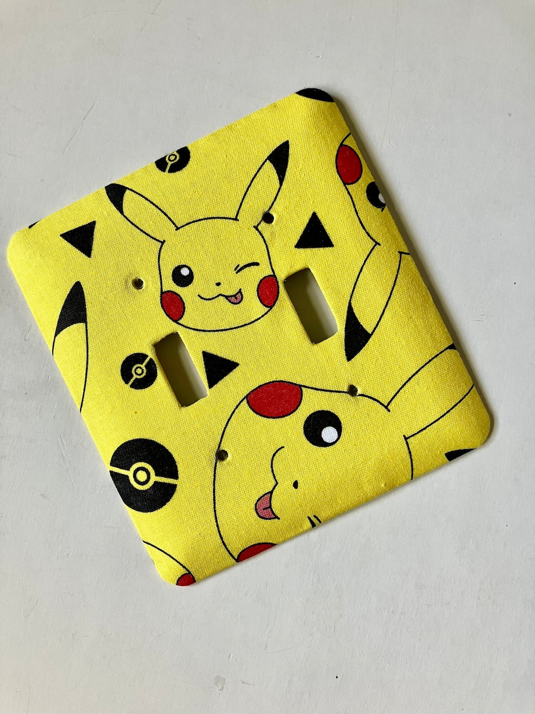 Pikachu Double Light Switch Plate - Etsy