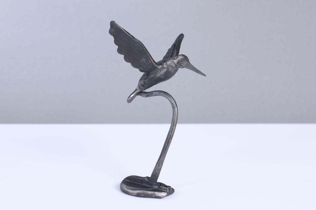 Forged Iron Hummingbird, Metal Bird Art, Blacksmith Sculpture, Bird ...