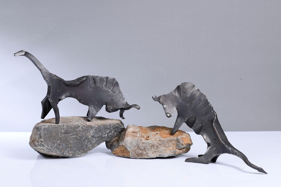 A Forged Iron Bull Sculpture - One-of-a-kind Blacksmith Artwork - Etsy