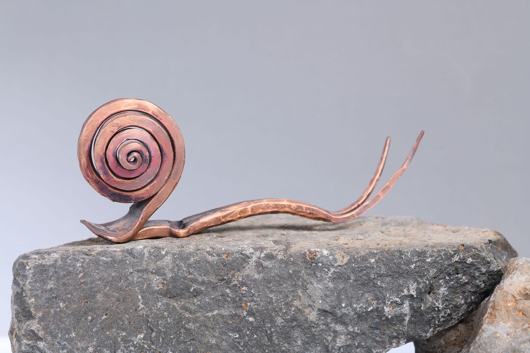 Copper Snail Sculpture - Forged by Hand - Etsy