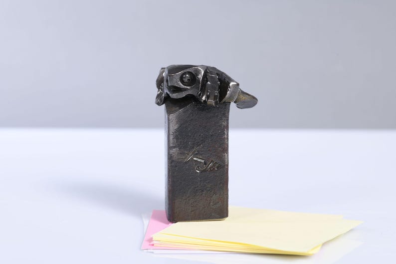 Forged Iron Frog Sculpture: Blacksmith Metal Art Whimsical Home Decor ...