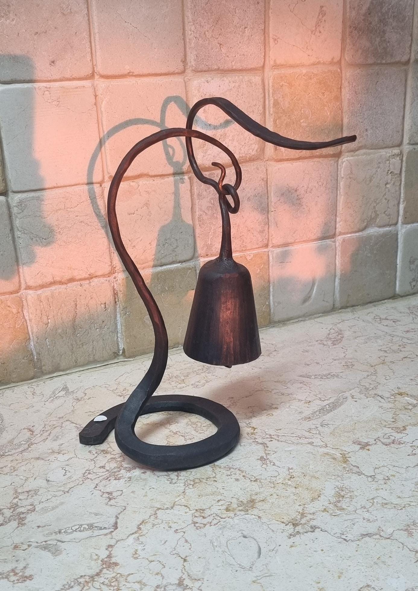 Intricate Iron Bell: A Unique Piece of Blacksmith Art - Etsy
