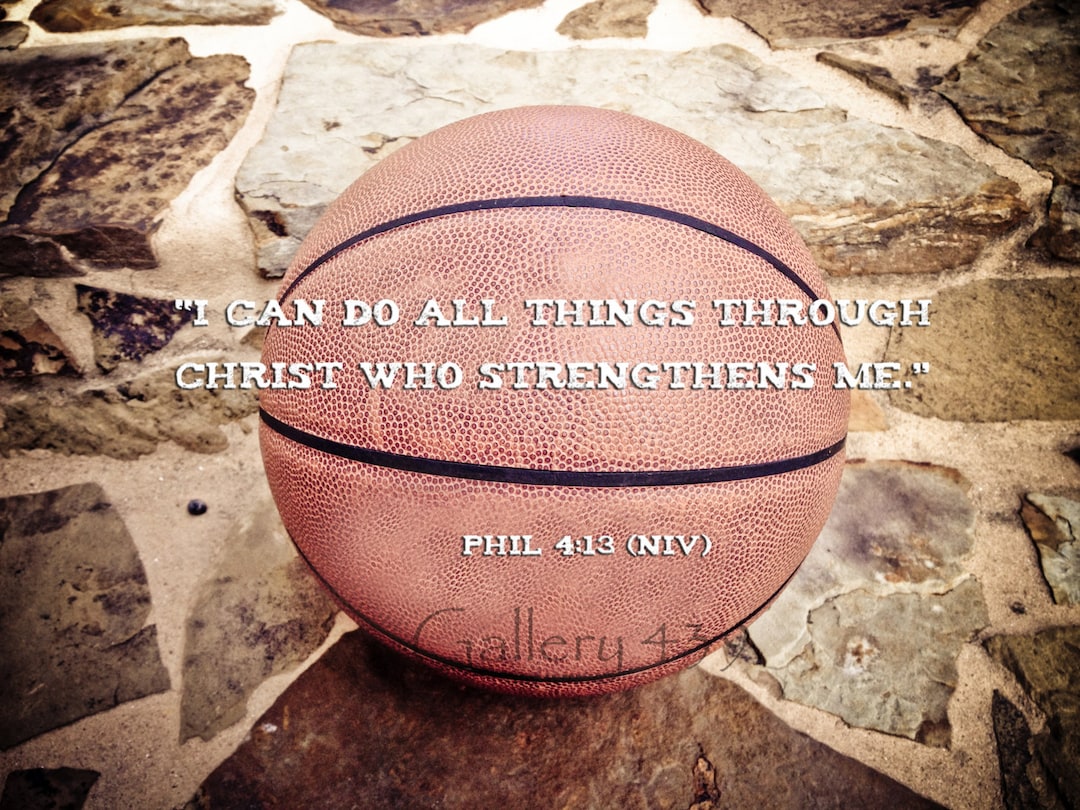Vintage Basketball Portrait Boys Room Decor - Christian Art Photo ...