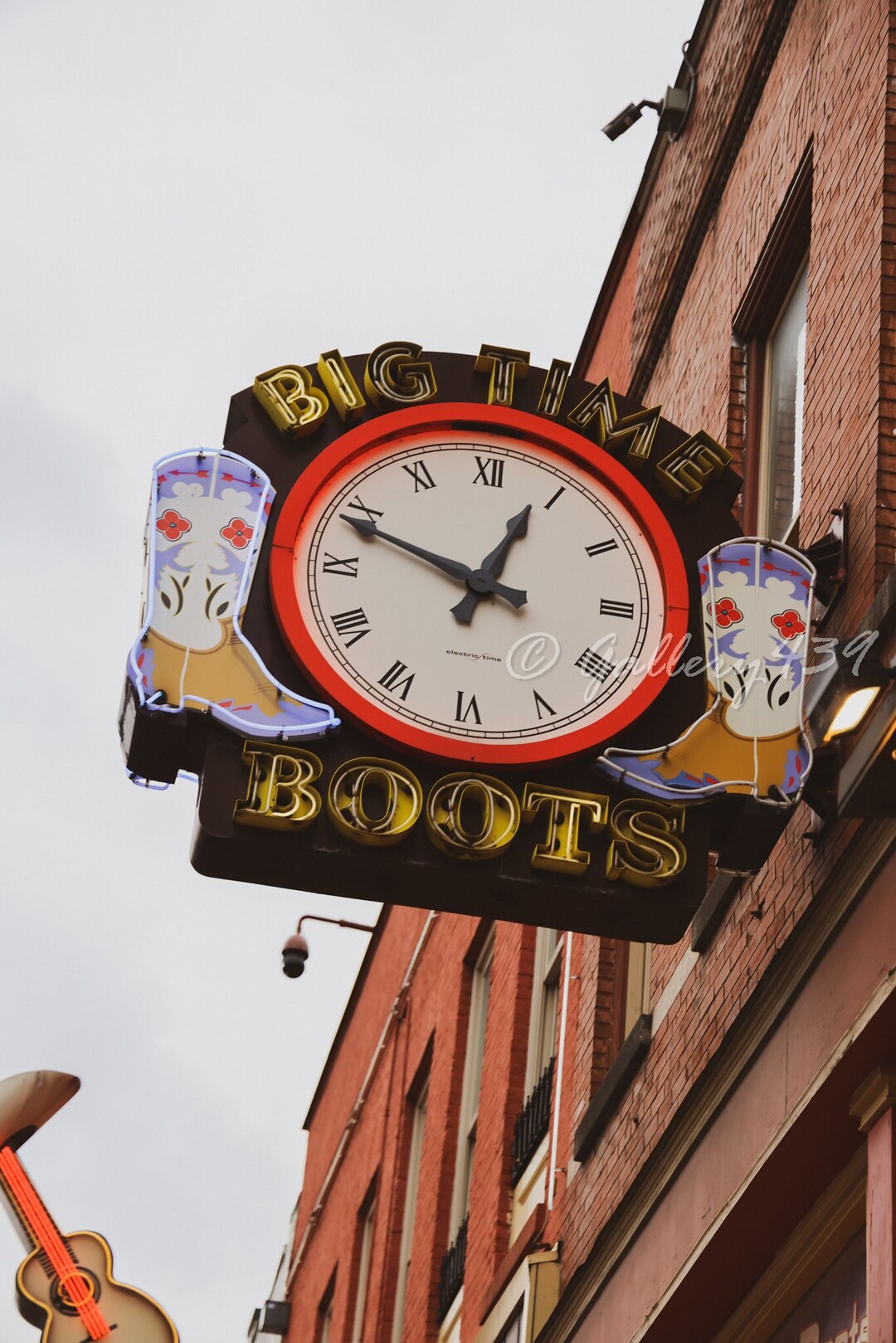 Nashville Sign Big Time Boots Cowboy Neon Broadway Sign Fine Art ...