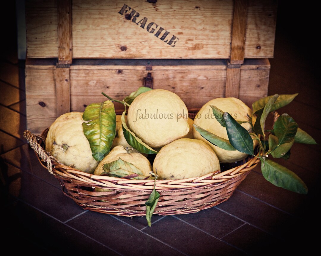 Fine Art Lemons in Capri Italy Photograph - Lemon Kitchen Art ...