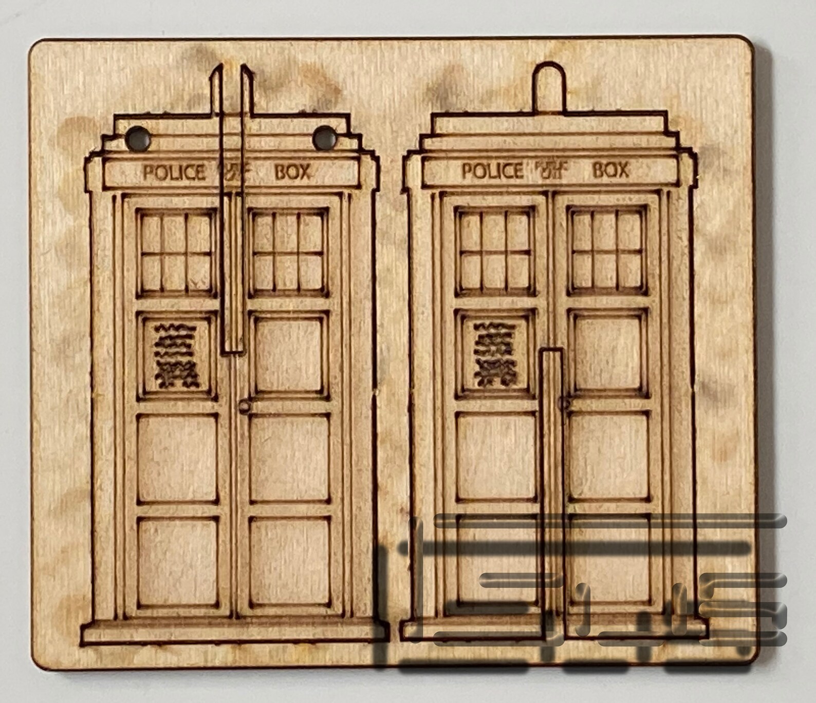 Wood Tardis 3-D Ornament - Etsy