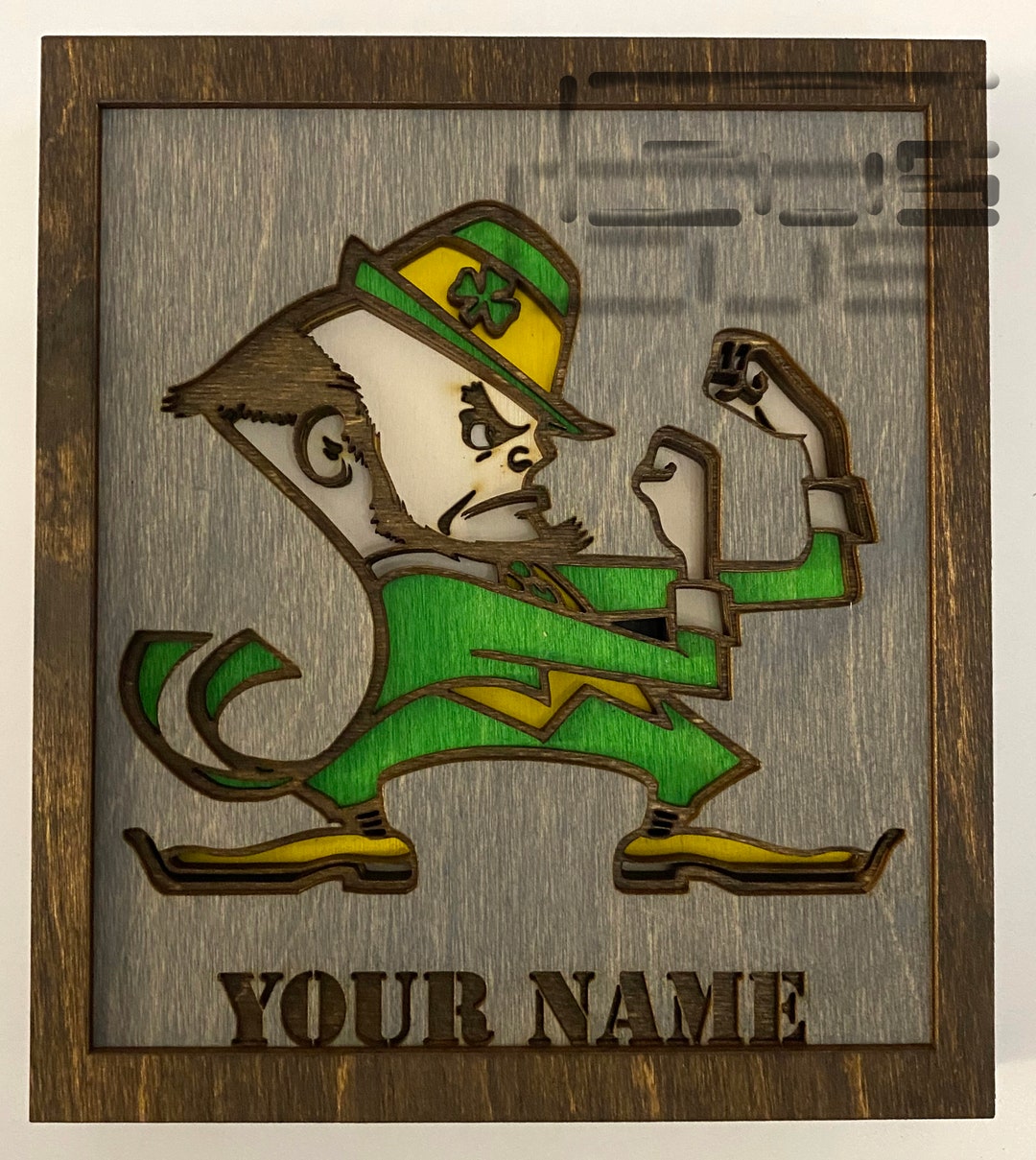 Wood Layered Laser Cut Personalized Fighting Irish Wall Art - Etsy