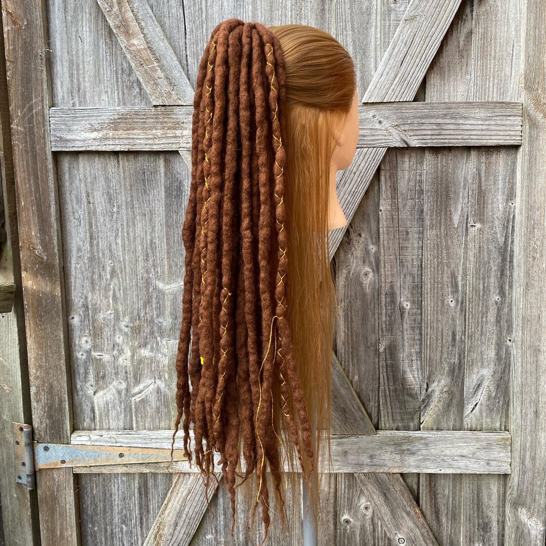 Dark Brown - Dreadlock Ponytail Extension Claw Clip - 24 Inches - Clip ...