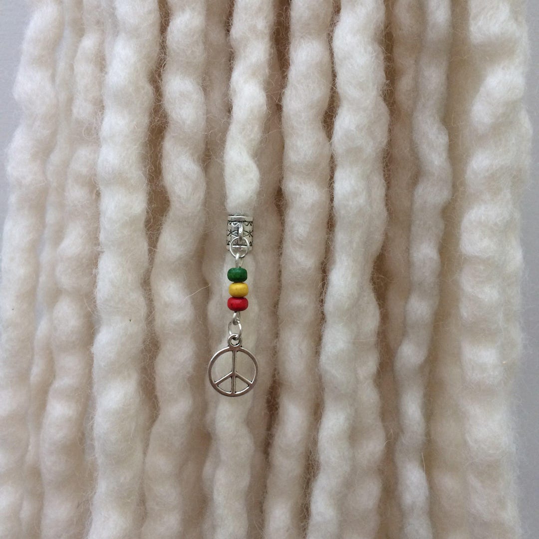 Rasta Peace Dreadlock Bead – Hair Jewellery for Dreadlocks, Braids ...