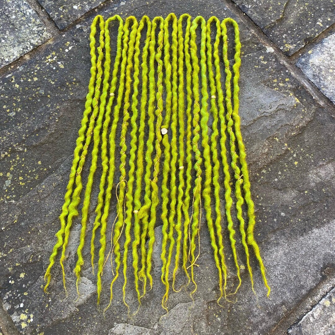 Custom - Clip-in Dreadlock Extensions - Fairy Moss - Partial Dreadlocks ...