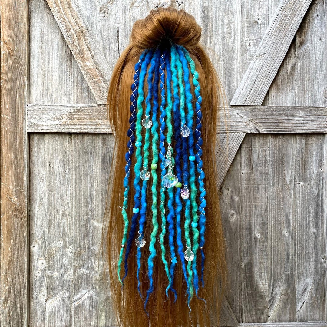 Mermaid Lagoon Dreadlock Ponytail - 18 Inches - Hair Fall - Festival ...