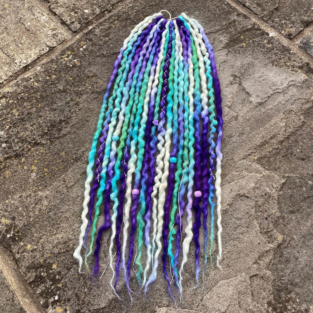 Custom - Ice Enchantress Dreadlock Ponytail - Choose Your Length - Hair ...