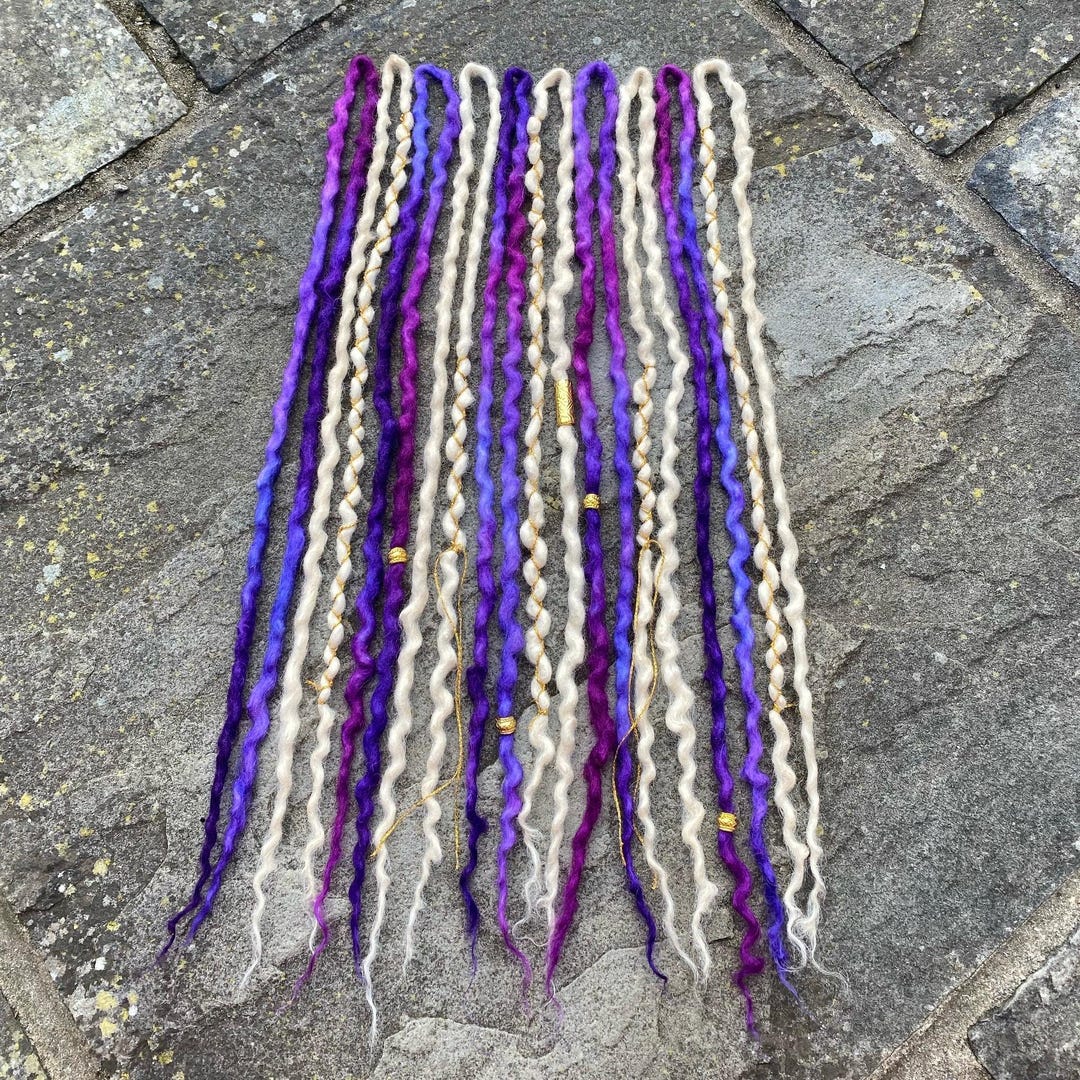 Custom - Clip-in Dreadlock Extensions - Golden Amethyst - Partial ...