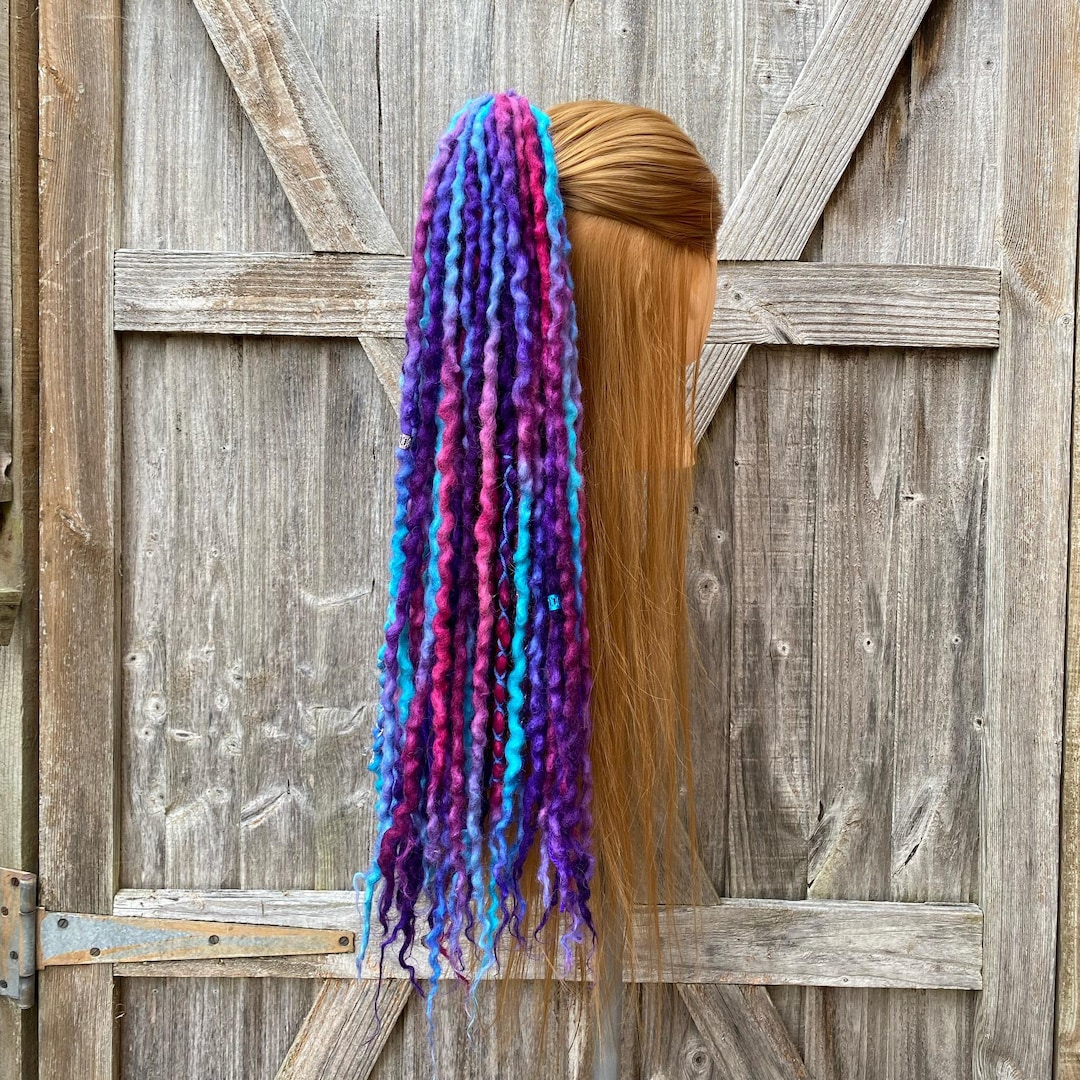 Custom - Cosmos - Dreadlock Ponytail Extension Claw Clip - Choose Your ...
