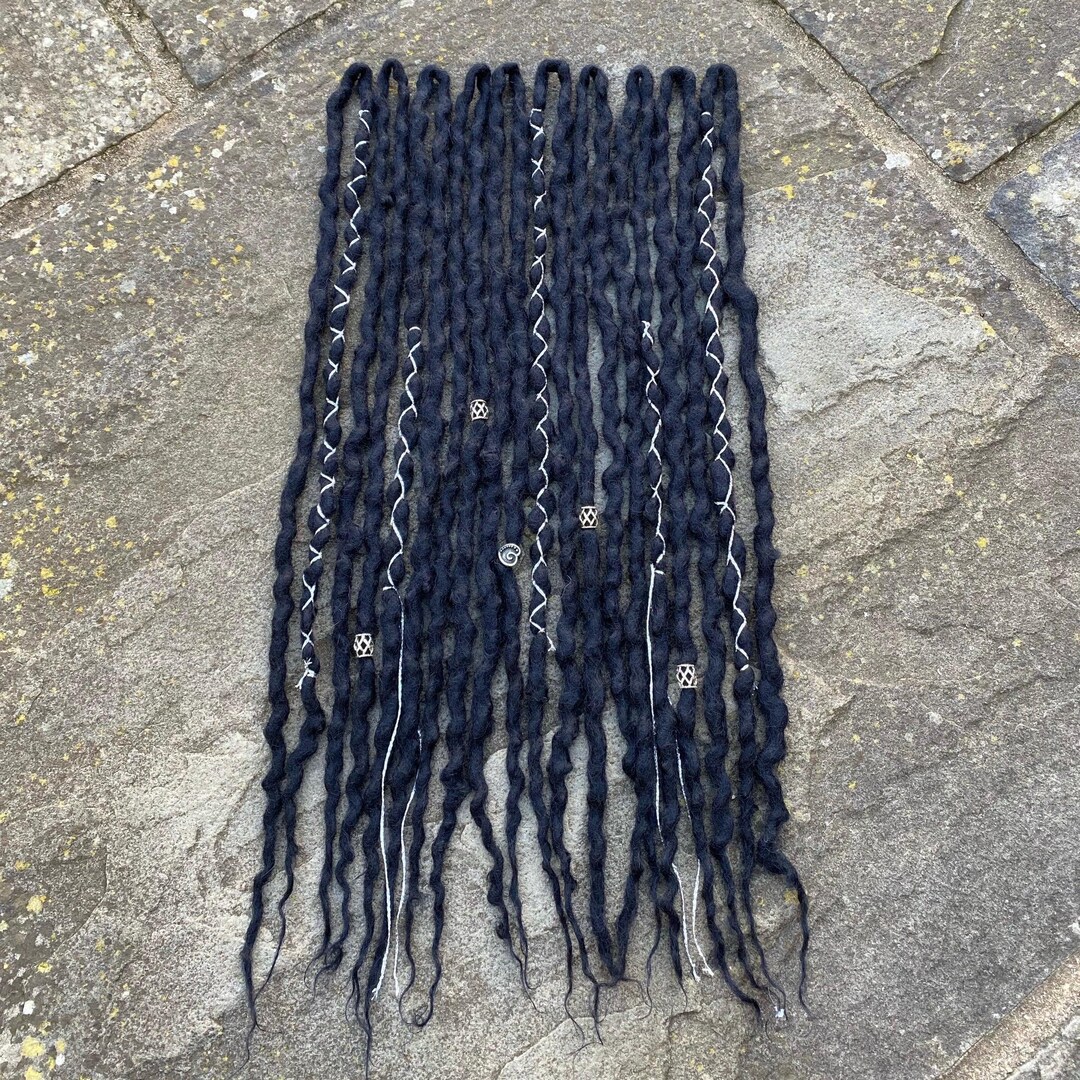 Custom - Clip-in Dreadlock Extensions - Black - Partial Dreadlocks - Etsy