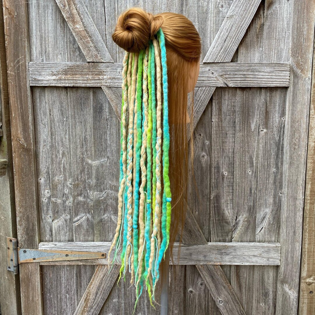 Seafoam Dreadlock Ponytail - 23 Inches - Hair Fall - Festival Hair ...