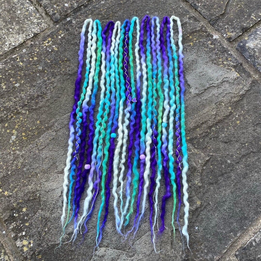 Custom - Clip-in Dreadlock Extensions - Ice Enchantress - Partial ...