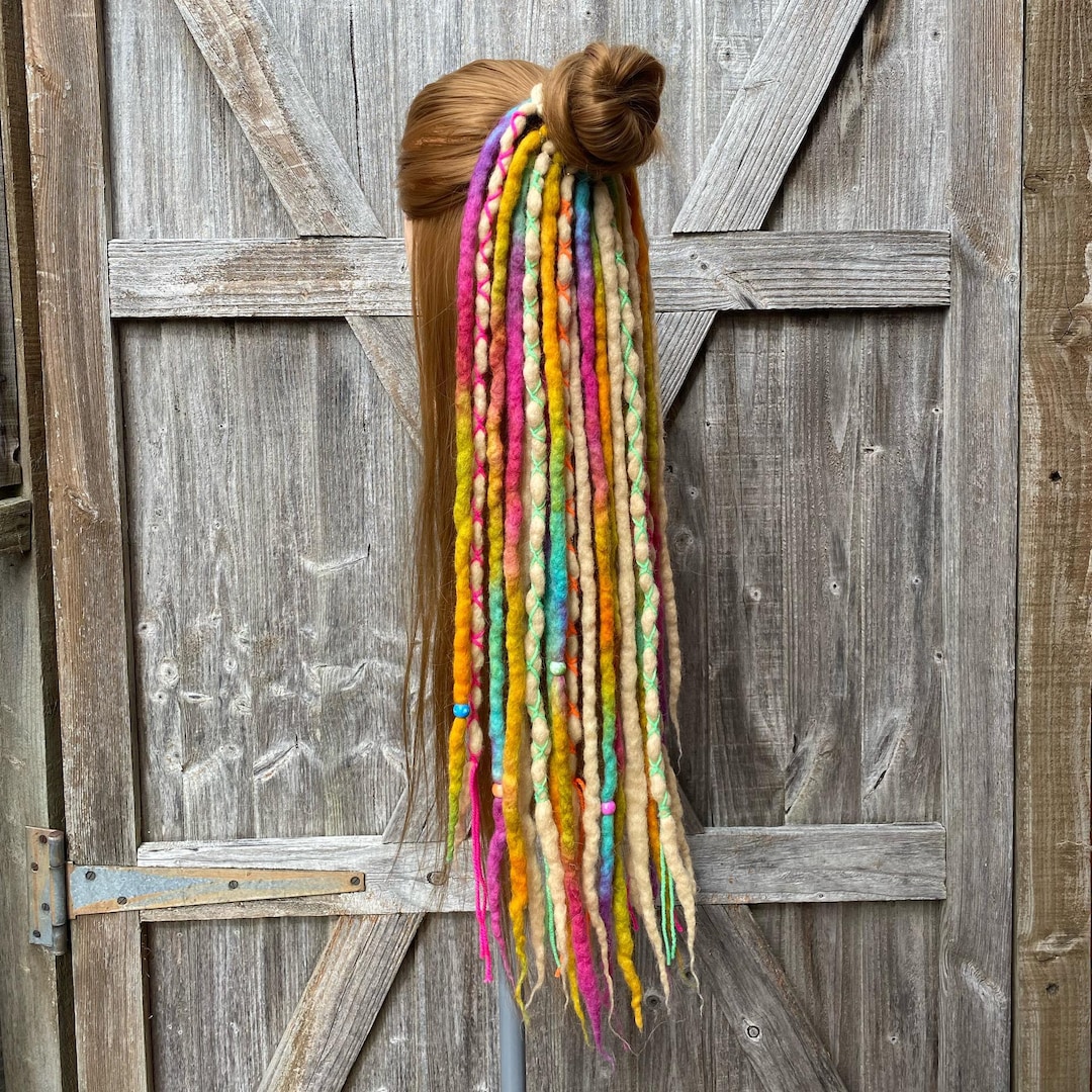 Custom - Fairy Rainbow Dreadlock Ponytail - Choose Your Length - Hair ...
