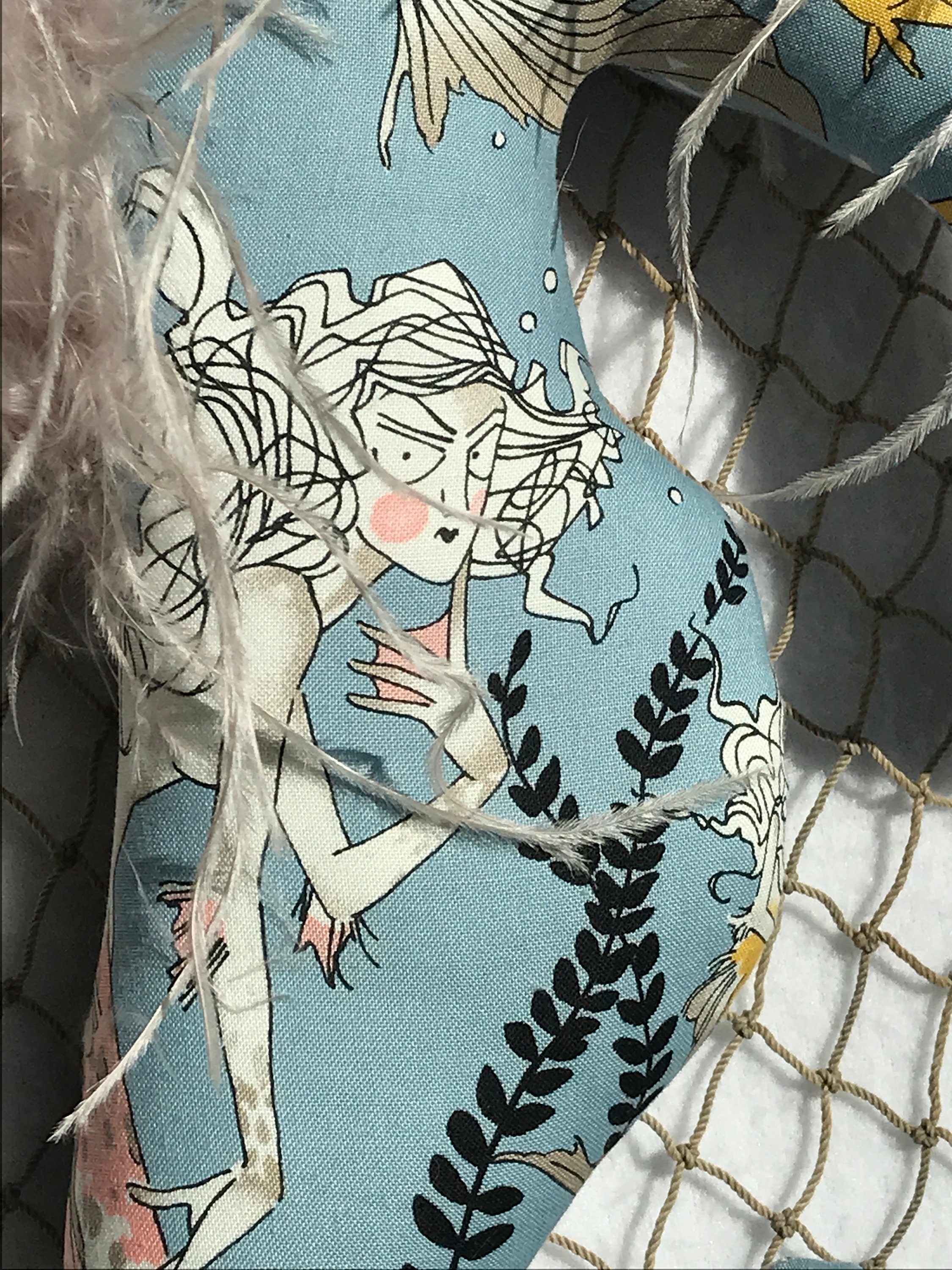 Merman, Seahorse Pillow, Mobile, Wall Hanging, Alexander Henry Fabric ...