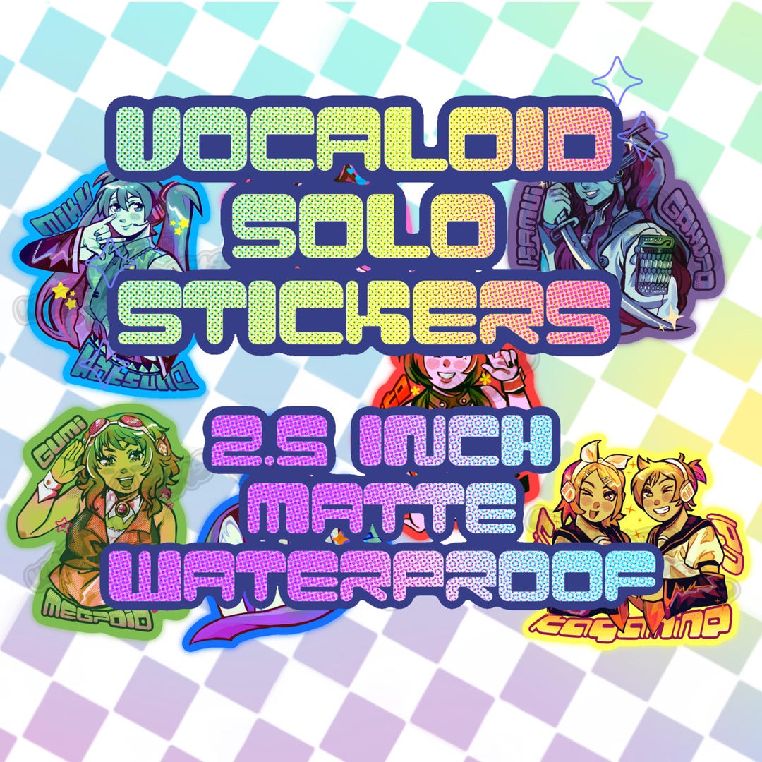Vocaloid 2.5 Inch Matte Waterproof Stickers - Etsy