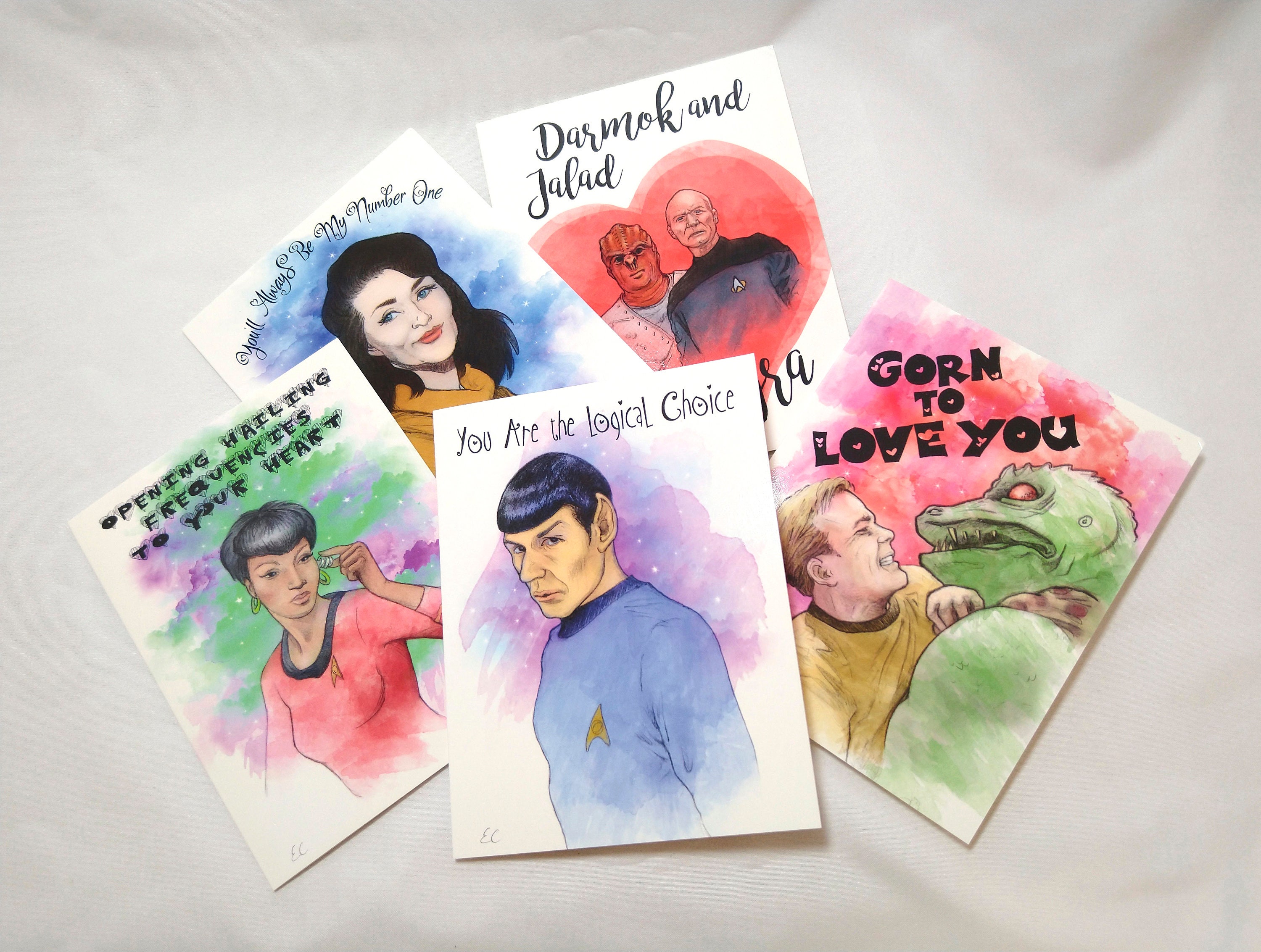 Star Trek Greeting Cards (5 Variants) - Etsy