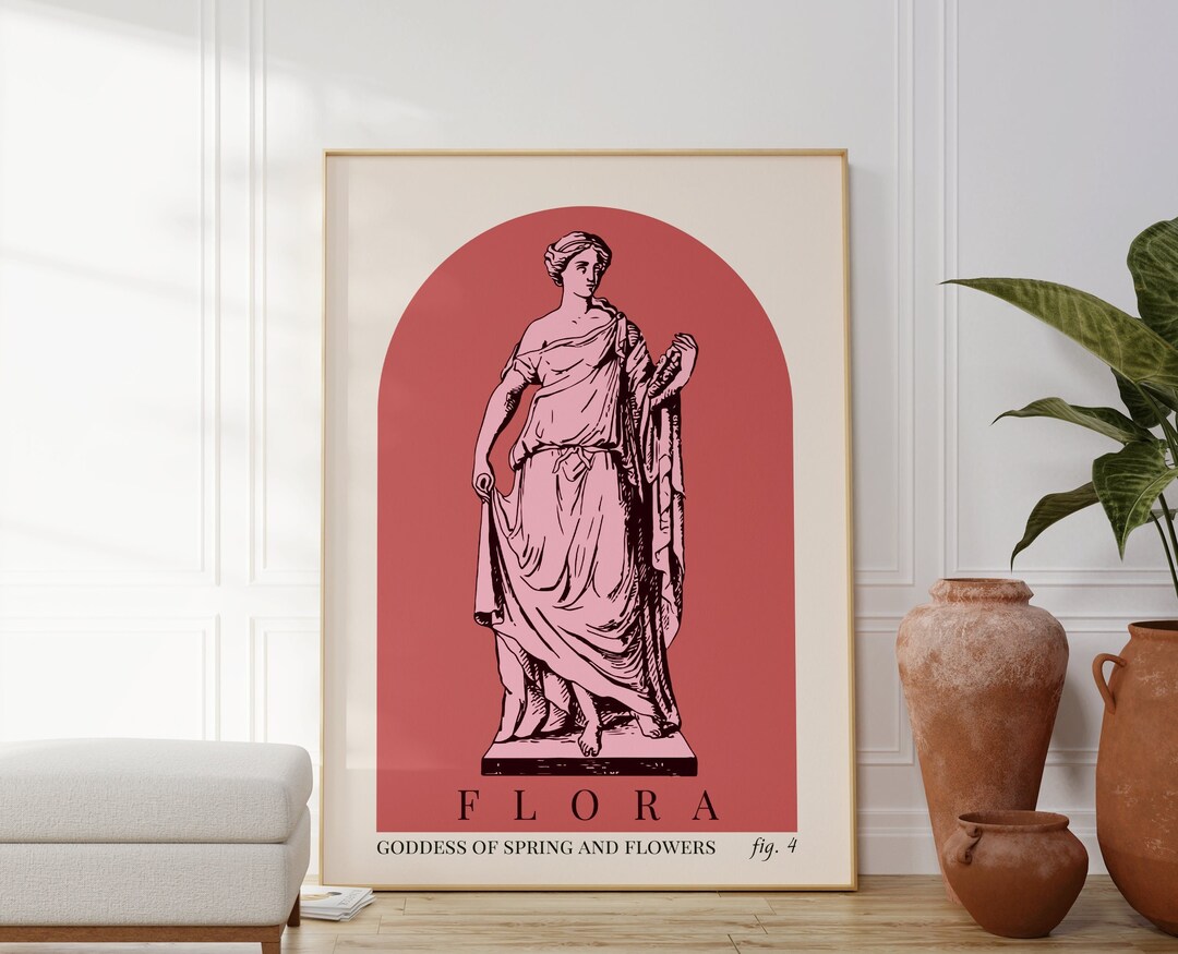 Flora Goddess of Spring and Flowers Greek Mythology Wall Art Digital ...