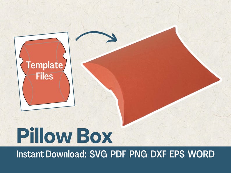 Pillow Box Template | SVG, PDF, PNG & More | Gift Box and Party Favor ...