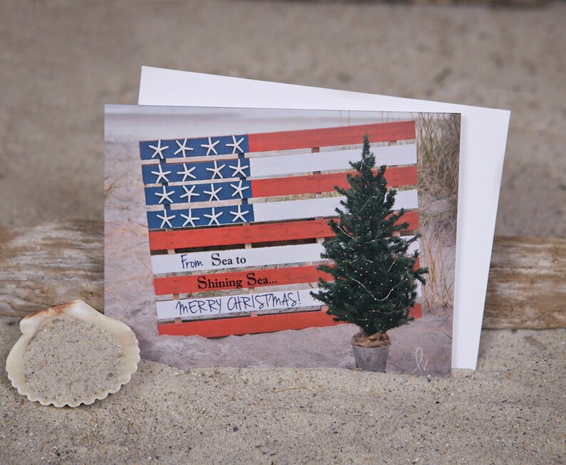 Coastal Christmas Card Nautical Christmas Card From Sea to Shining Sea ...