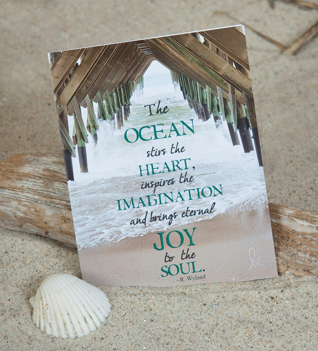 Coastal Note Card | Coastal Pier Note Card | Beach Stationery | Photo ...