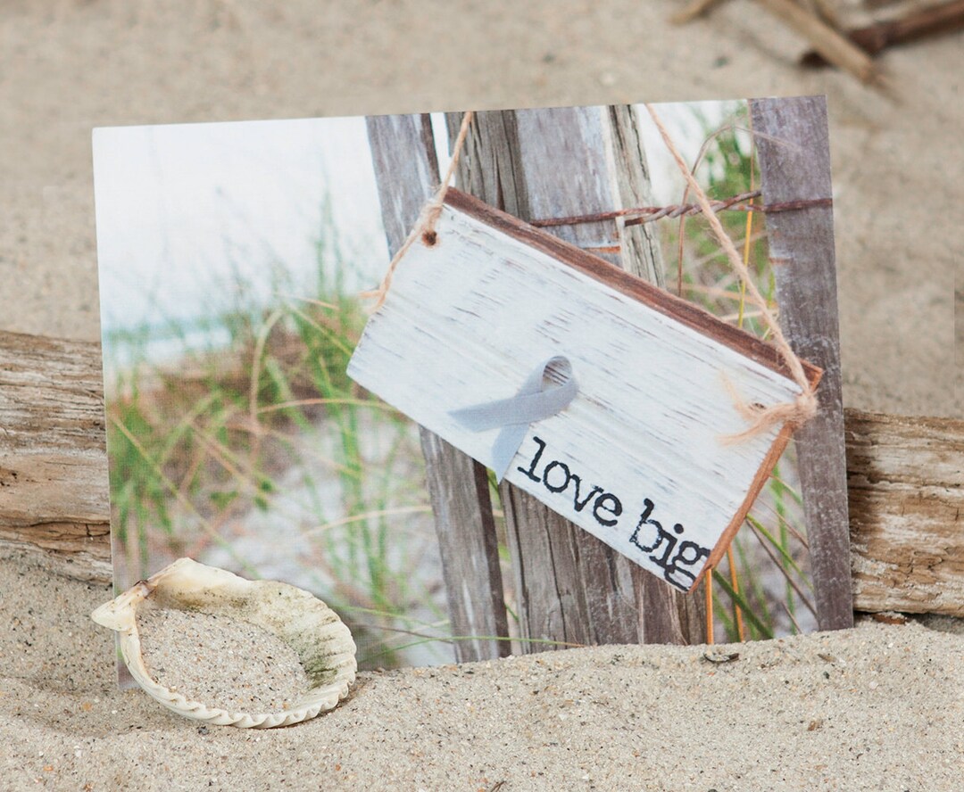 Coastal Note Card | Stationery | Brain Cancer Awareness | Coastal ...