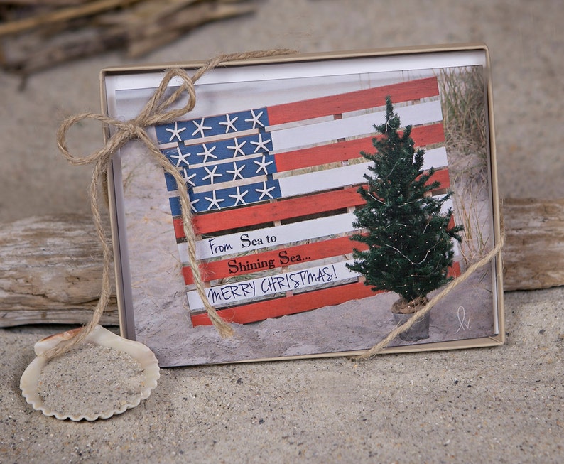 Coastal Christmas Card Nautical Christmas Card From Sea to Shining Sea ...