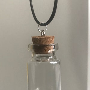 DIY Glass Bottle Necklace Sets - Fillable Empty Mini Wishing Jar Glass ...