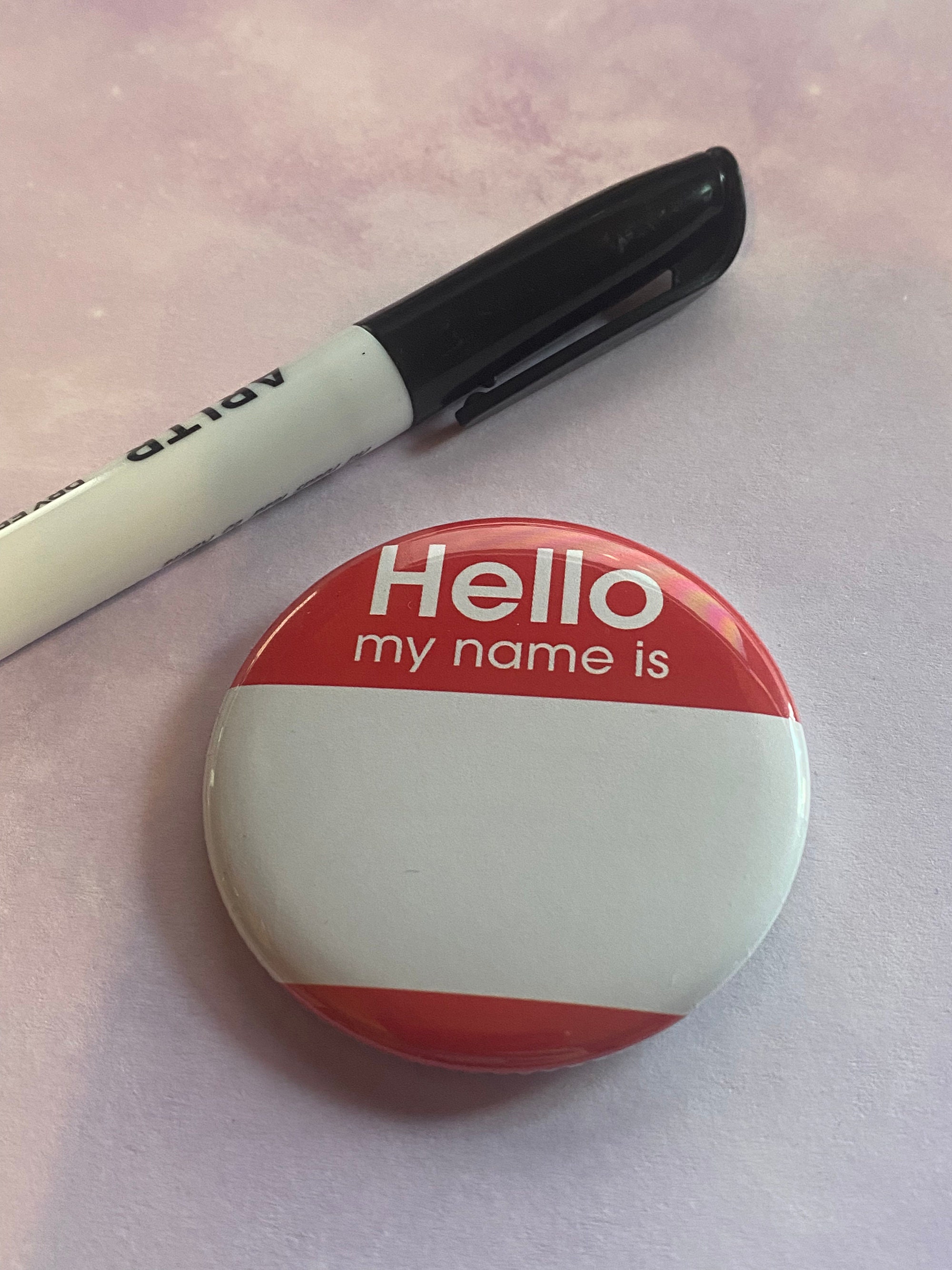 Hello My Name is - Name Tag - Color, Pinback Button, 2.25