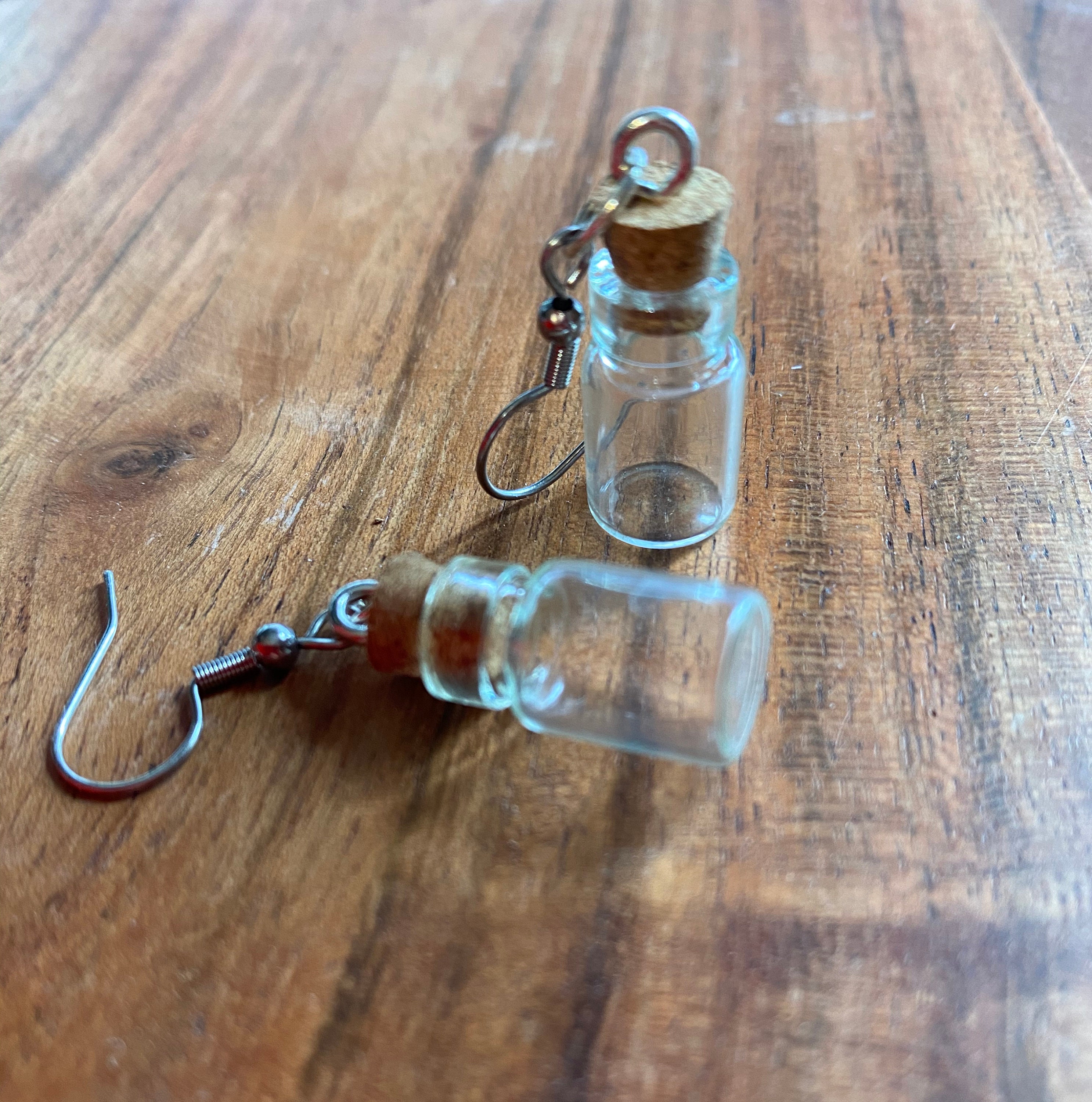 DIY Glass Bottle Earring Sets Fillable Empty Mini Wishing | Etsy