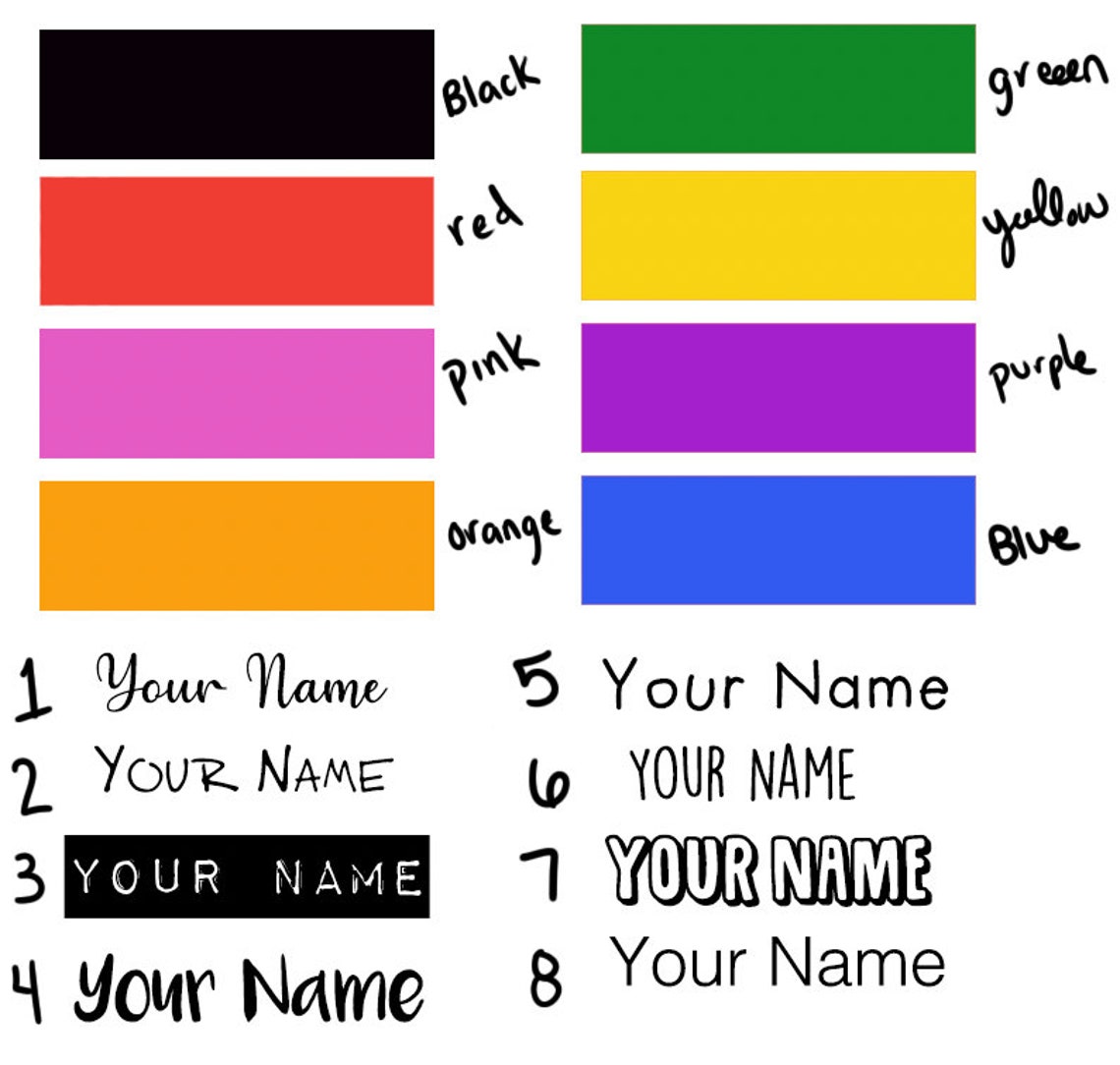 Hello My Name is Name Tag Customizable Name Font Color - Etsy