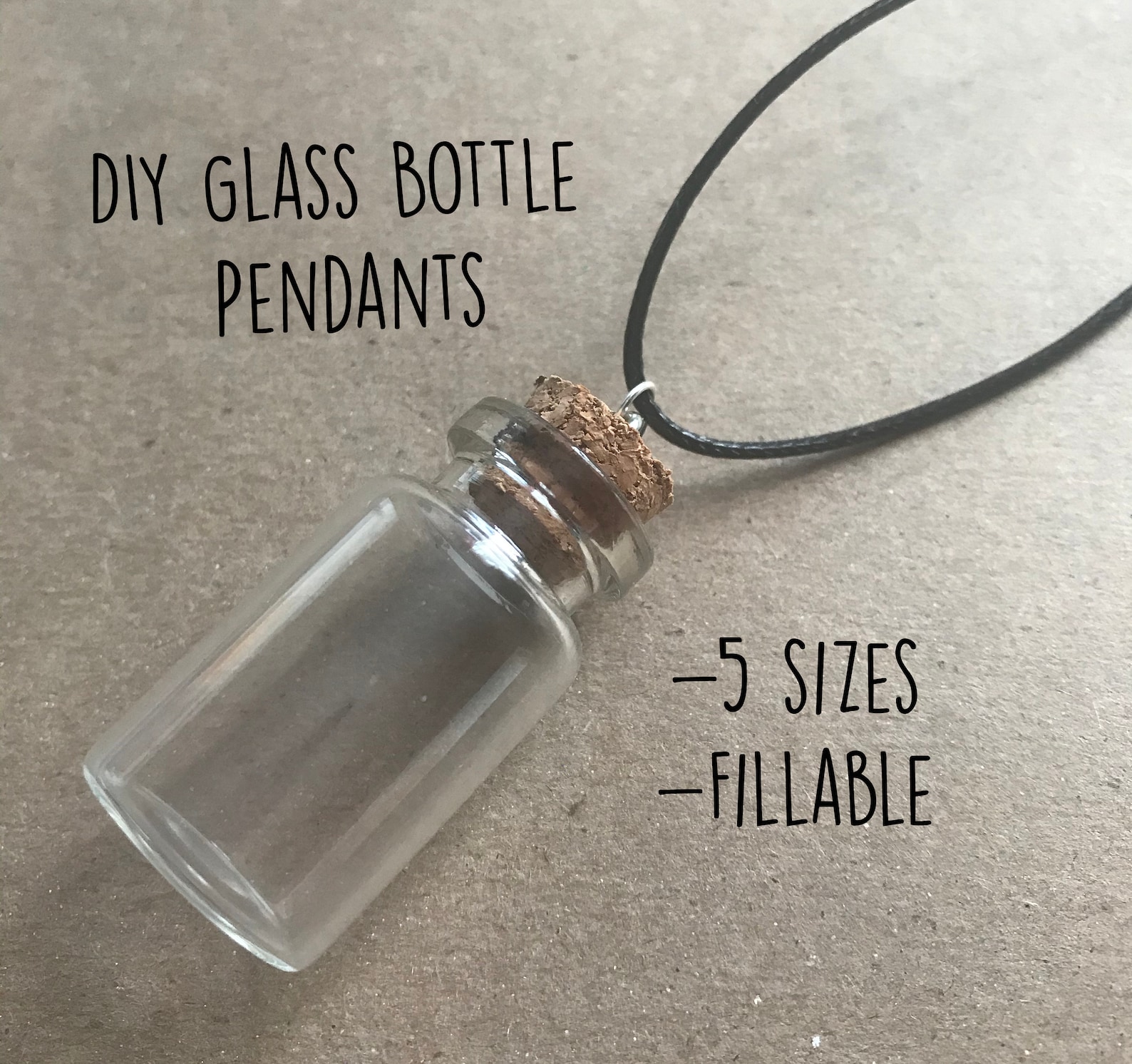 DIY Glass Bottle Necklace Sets Fillable Empty Mini Wishing - Etsy