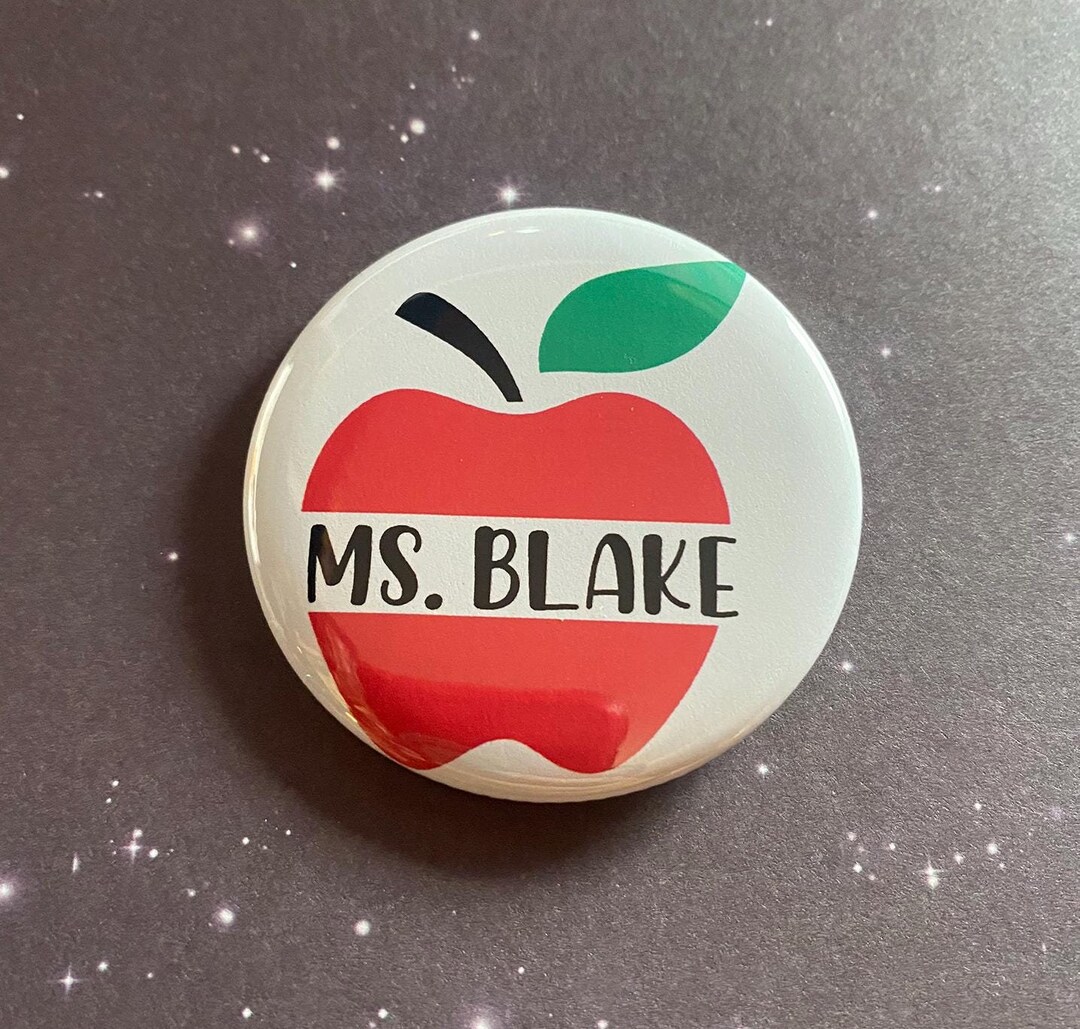 Teacher, School, Name Tags, Button or Magnetic - Customizable Name ...