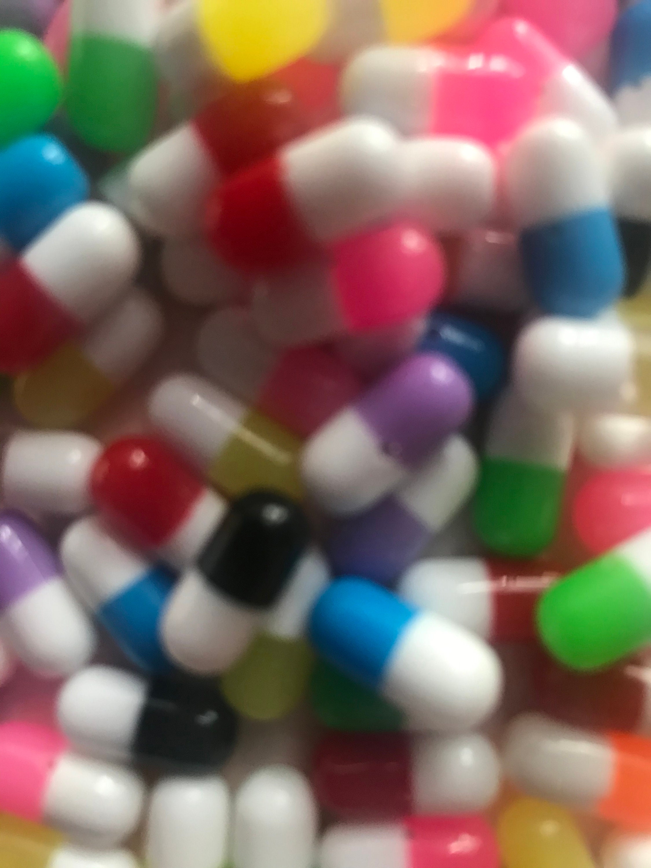 20 Pc Assortment Fake Pills Mixed Color Resin Capsule - Etsy