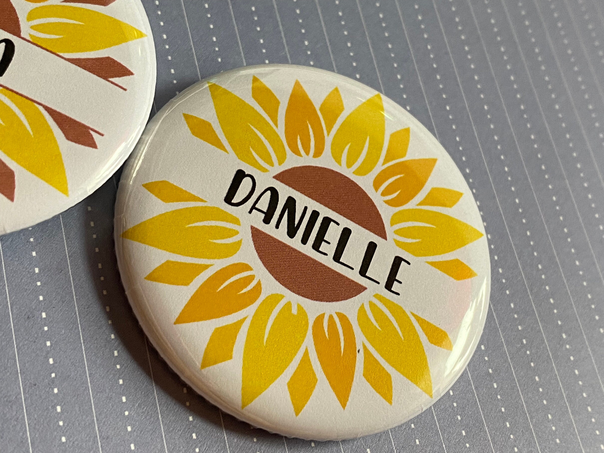 Sunflower Name Tags Customizable Name Sunflowers Color - Etsy UK