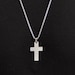 Stainless Steel Cross Necklace With Box Chain WATERPROOF Big Silver ...