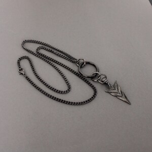 Spear Necklace With Gunmetal Curb Chain, BCB - Etsy
